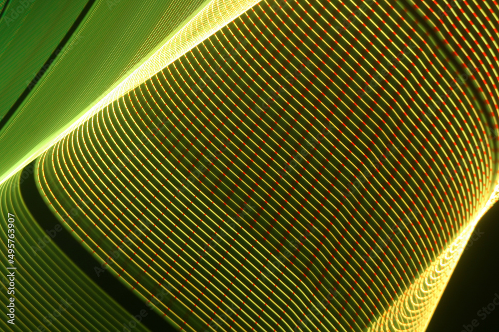 Pattern of yellowish-green light, a section of the electromagnetic ...