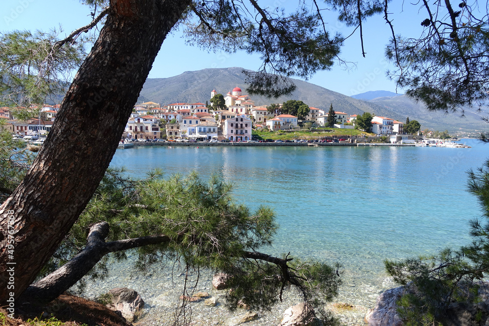 Traditional and picturesque village of Galaxidi famous for marine ...