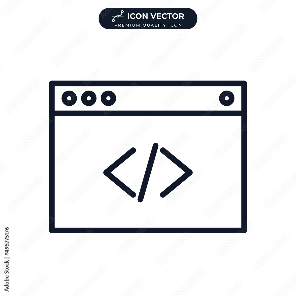 coding icon symbol template for graphic and web design collection logo ...