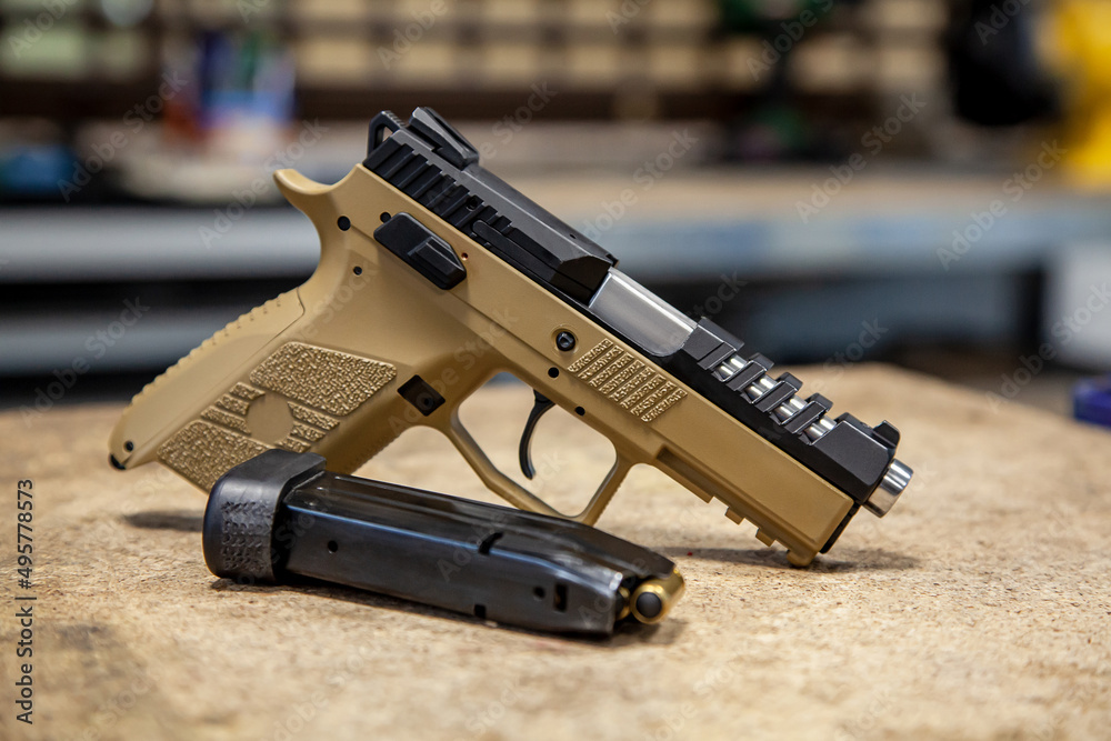Modern traumatic pistol. Non-lethal short-barreled weapon for self ...