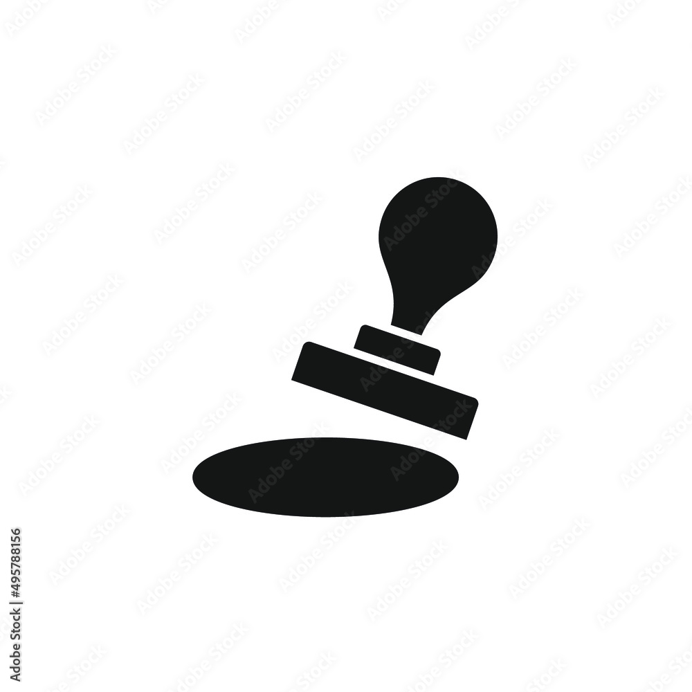 Rubber stamp icons symbol vector elements for infographic web Stock ...