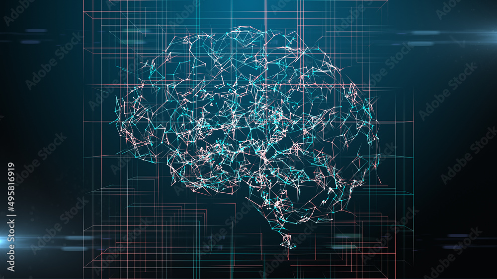 AI Artificial intelligence digital brain big data deep learning ...