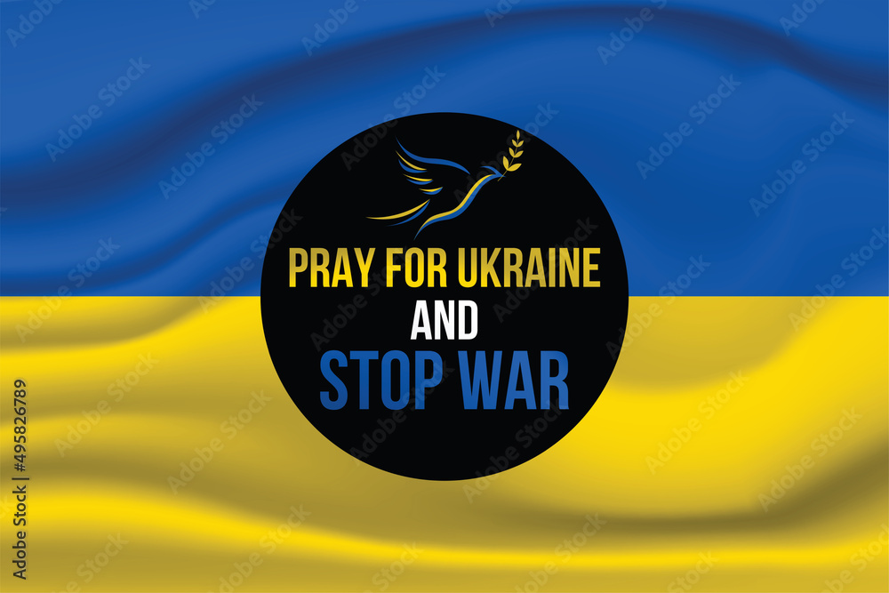 Peace for Ukraine Poster. Banner Design. Peace and Dove Symbol. Support ...