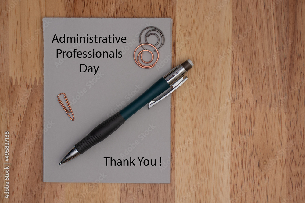 Administrative Professionals Day, Secretaries Day Thank You concept ...