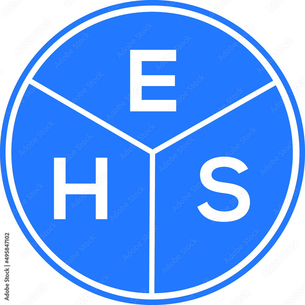EHS letter logo design on black background. EHS creative initials ...