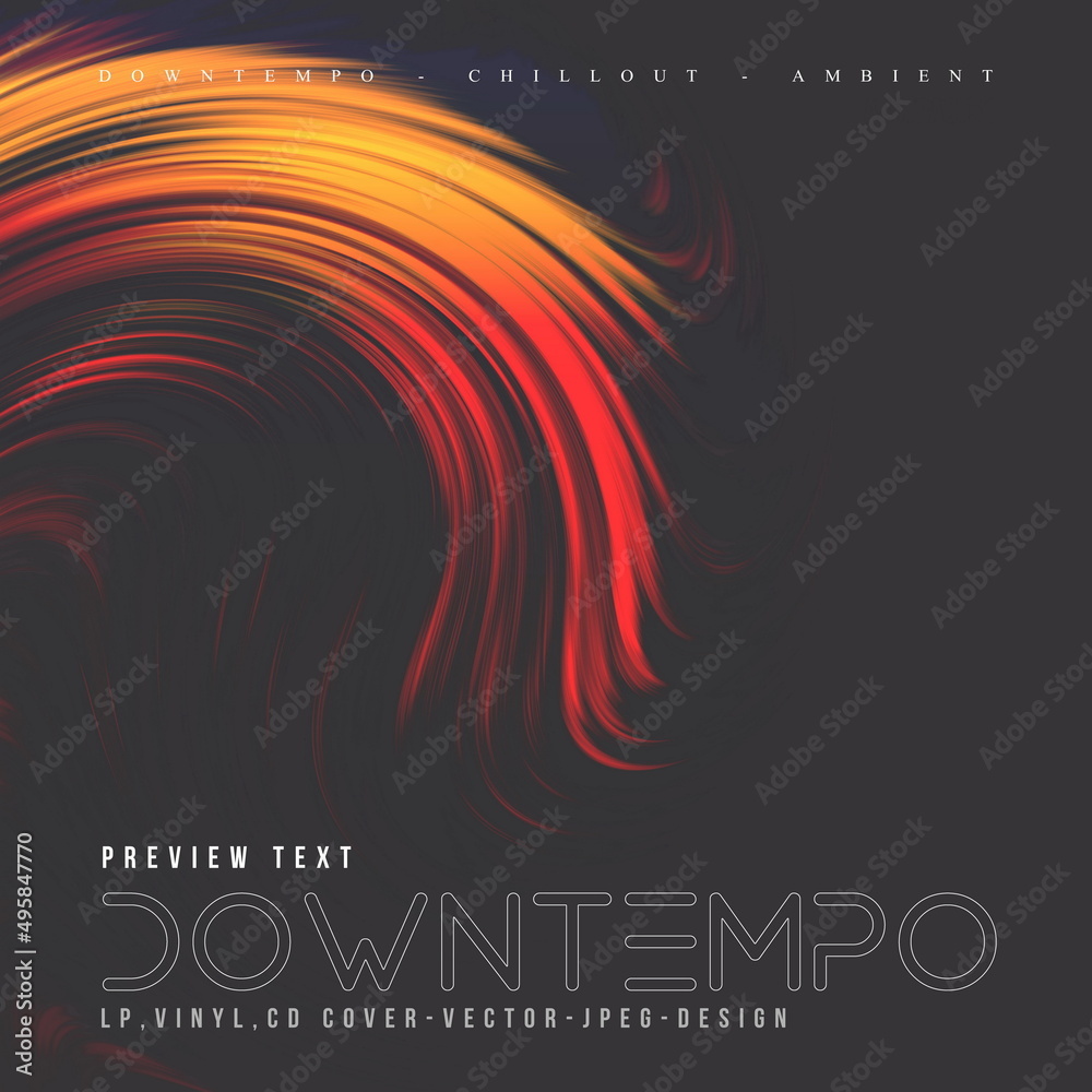 Music Album Cover for the Web Presentation. Colorful Vector Design ...
