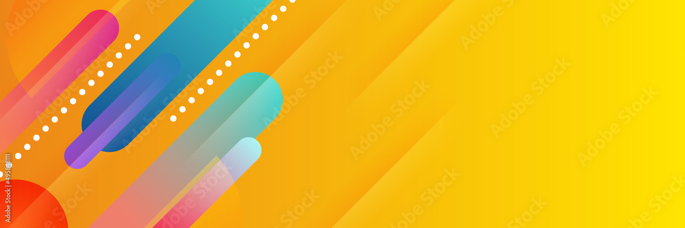 Yellow abstract modern banner background design. Vector graphic pattern ...