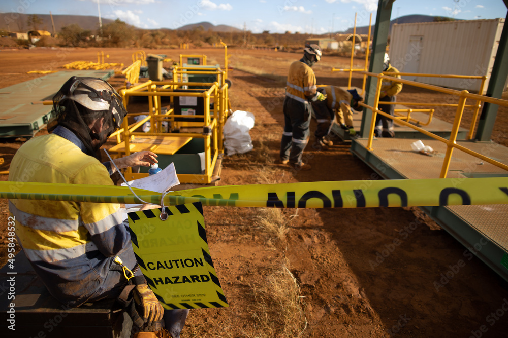 Safety workplace yellow striped caution tape warning sign barricade ...