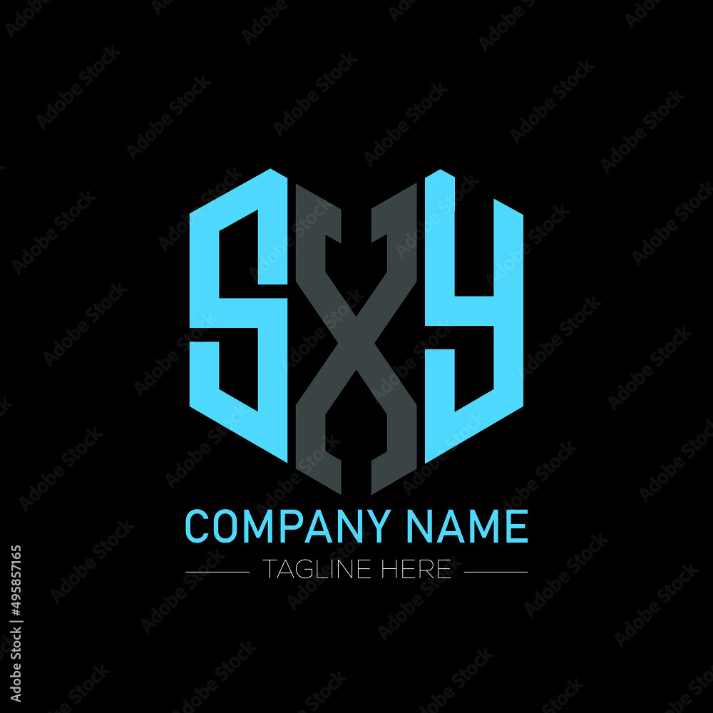 SXY letter logo design on white background.SXY creative initials letter ...