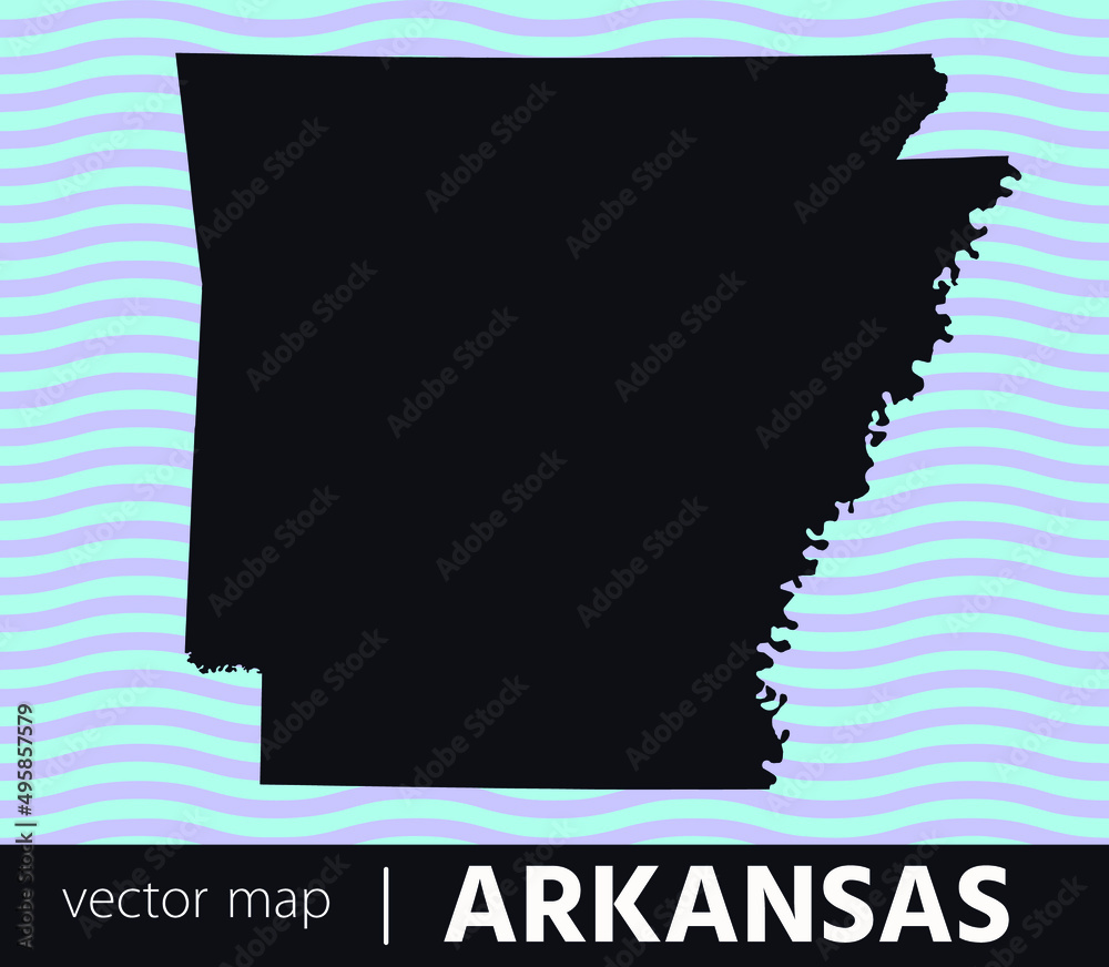 Vetor de U.S states map. State of Arkansas vector map . you can use it ...