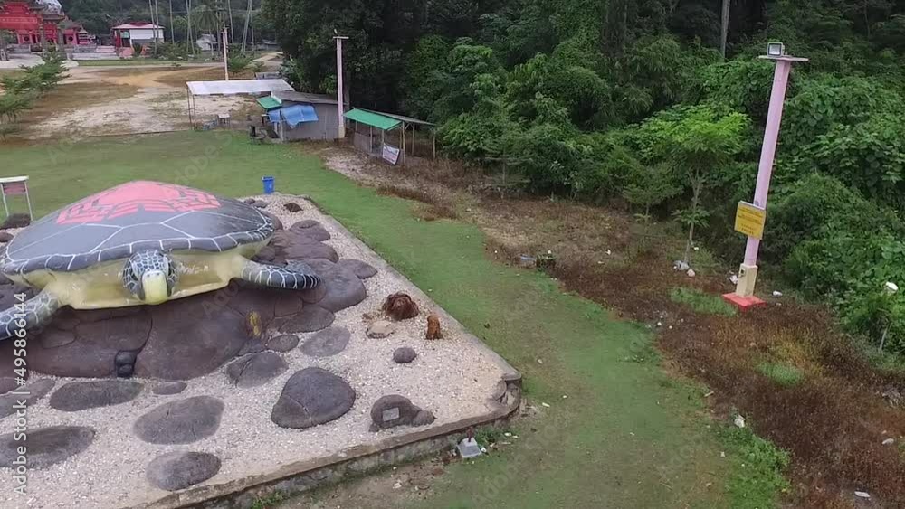 RAW Aerial Footage of Sangharama Monastery have two giant statue, one ...