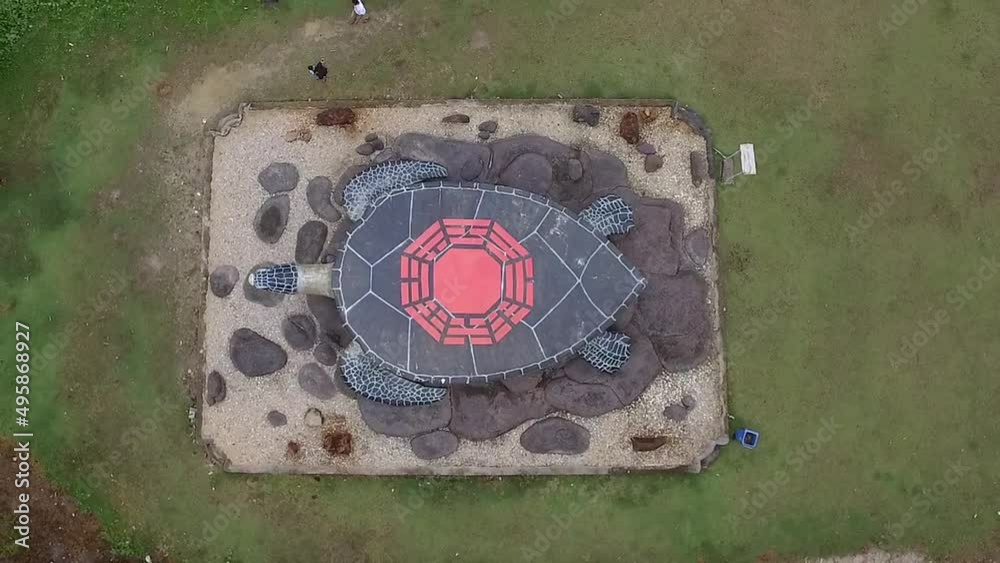 RAW Aerial Footage of Sangharama Monastery have two giant statue, one ...