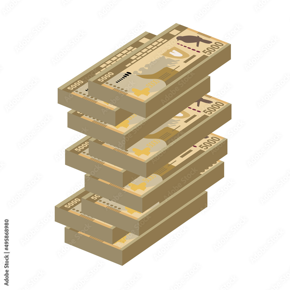 Sri Lanka Rupee Vector Illustration. Sri Lanka money set bundle ...