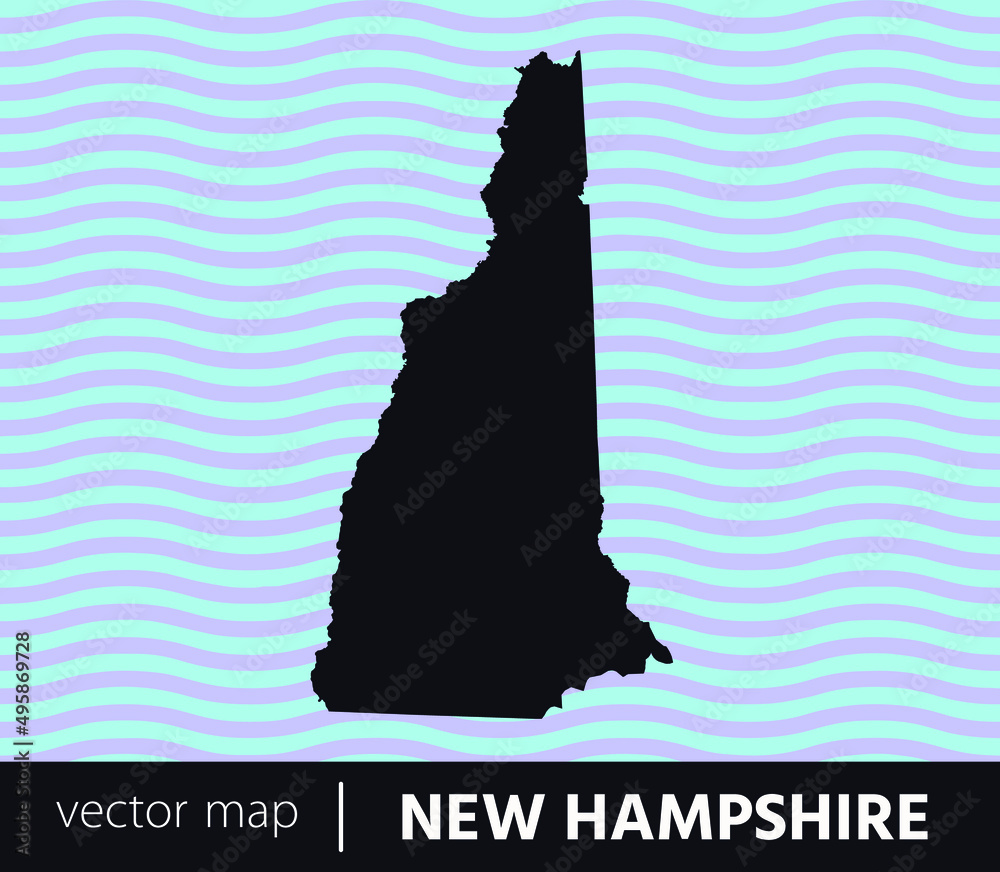 U.S states map. State of New Hampshire vector map. you can use it for ...