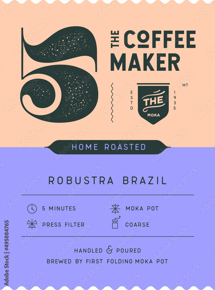 Coffee, tag label. Modern tag, label for brand, logo, sticker coffee ...