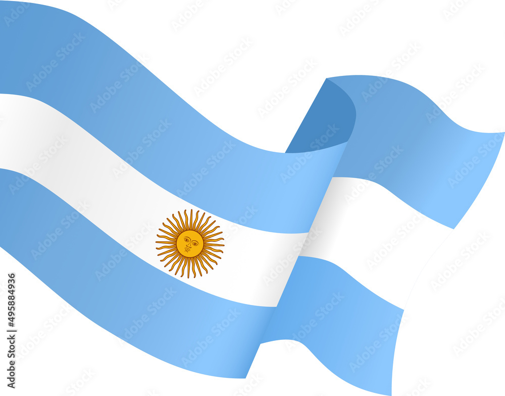 Argentina flag wave isolated on png or transparent background,Symbol ...