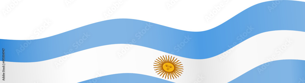 Argentina flag wave isolated on png or transparent background,Symbol ...