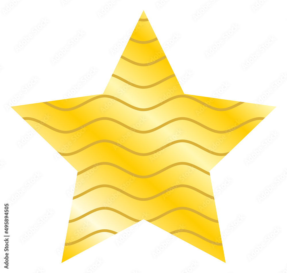 Golden star shape with scratch layer. Shiny gradient effect Stock ...