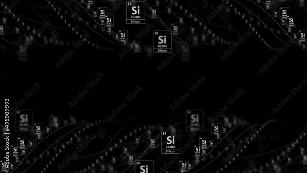 SILICON Molecule Symbol, Chemistry Periodic Table, Animation ...