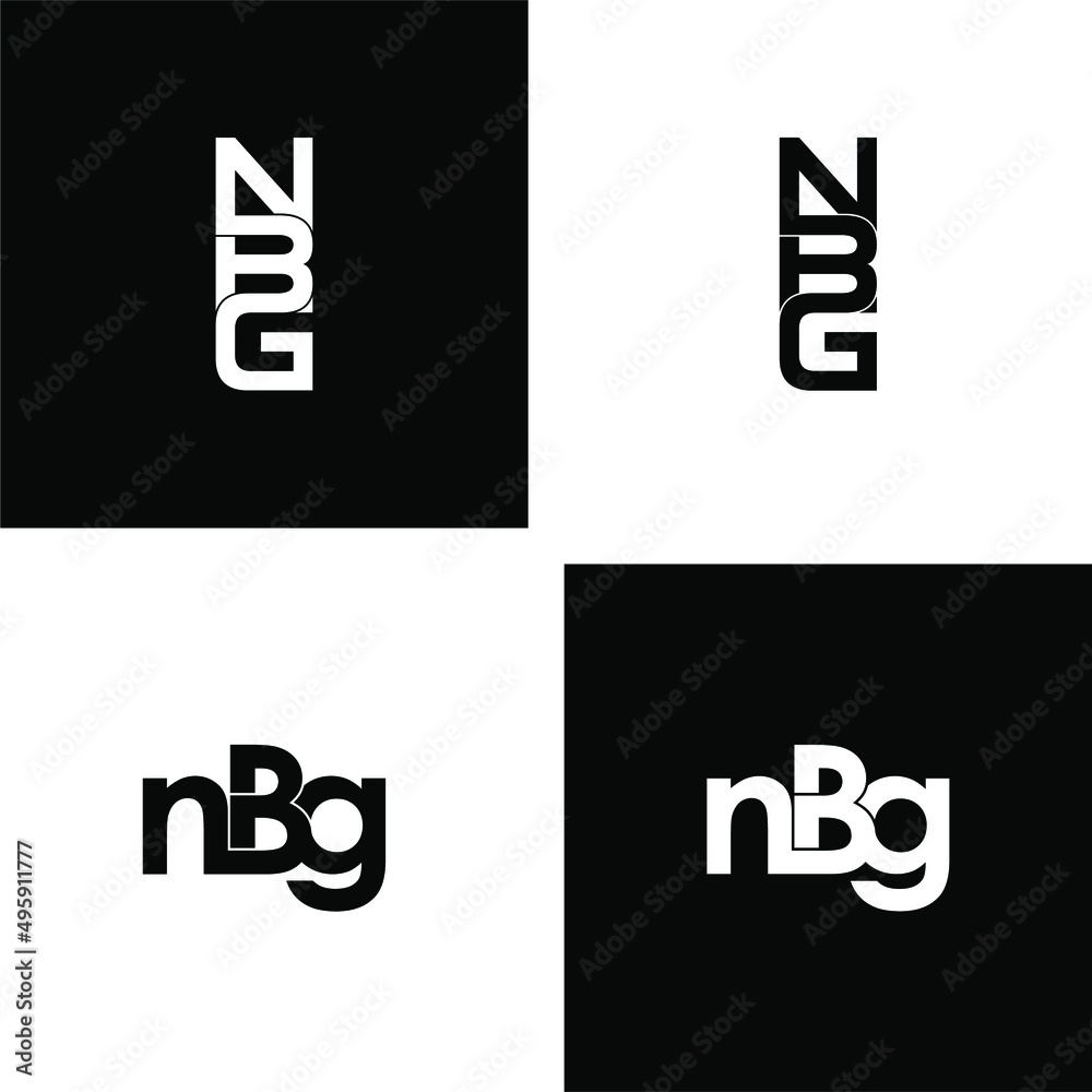 nbg letter original monogram logo design set Stock Vector | Adobe Stock
