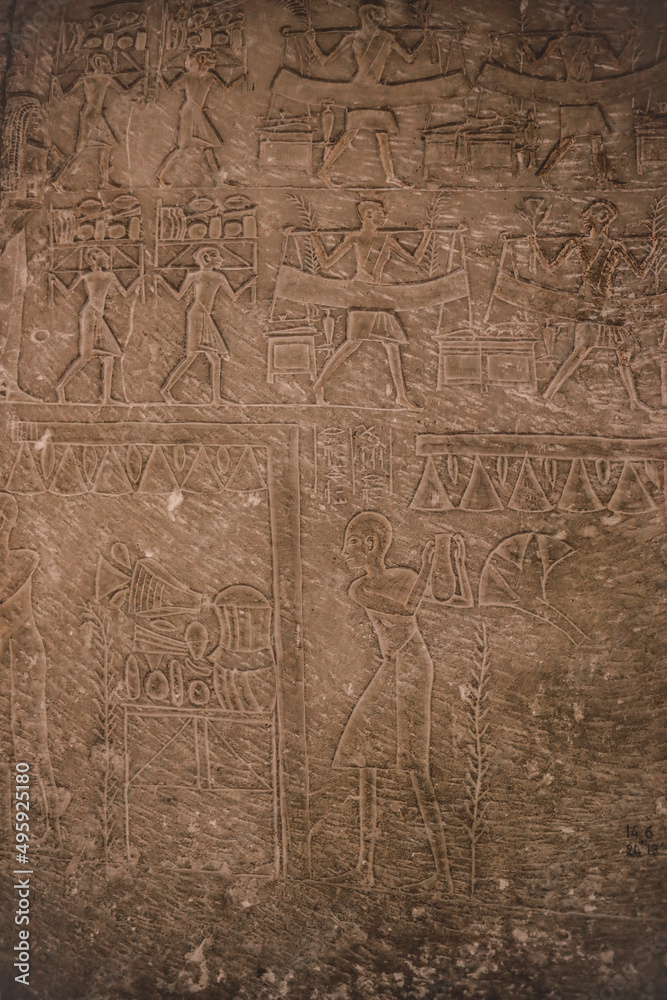 Cairo, Egypt - November 02, 2021: Interesting Ancient Paintings and ...