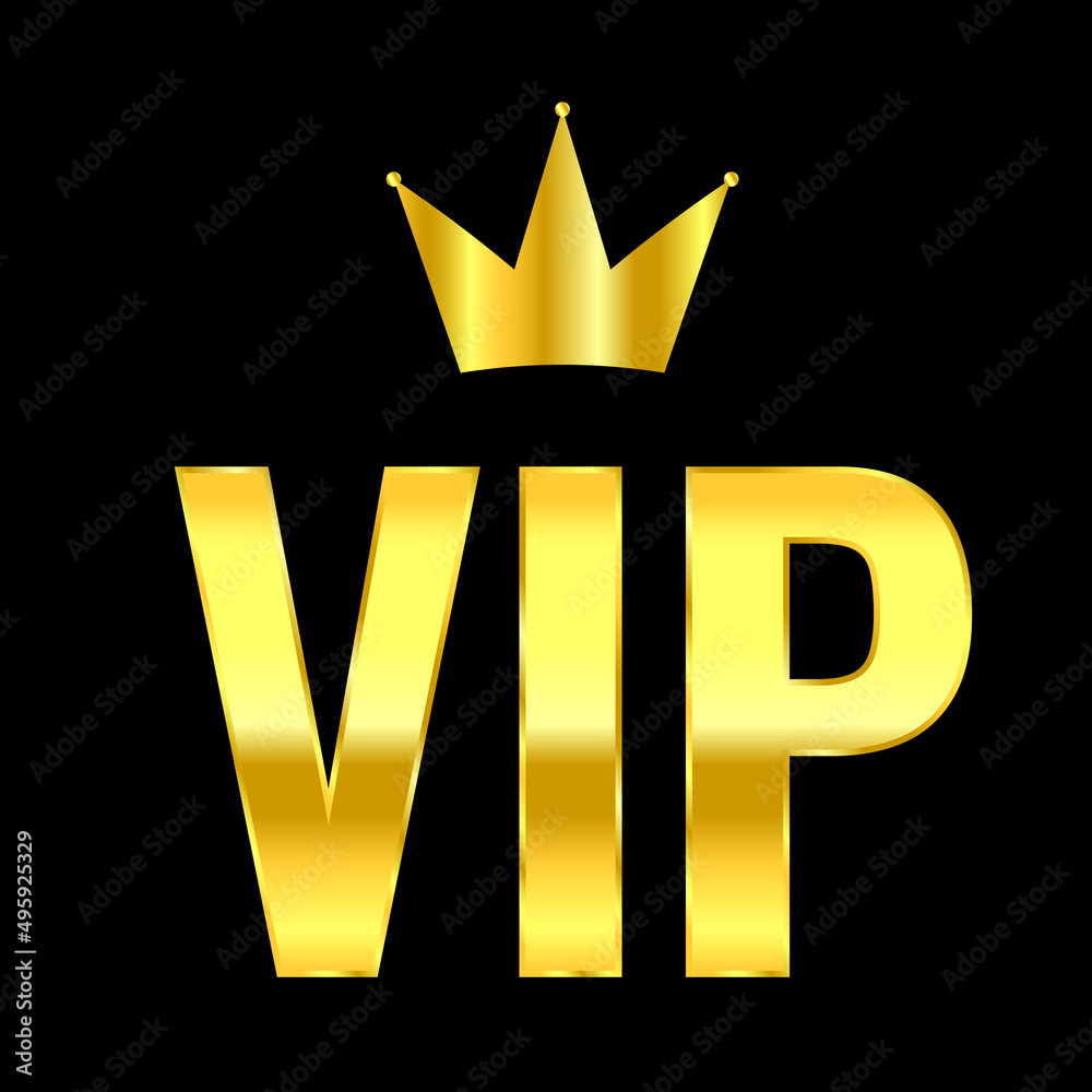 badge for VIP club members. Vip label, badge or tag. Vector black ...