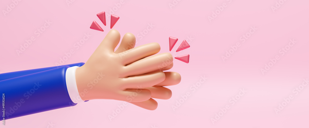 3d hands clapping, applause, clapping hands showing positive ...