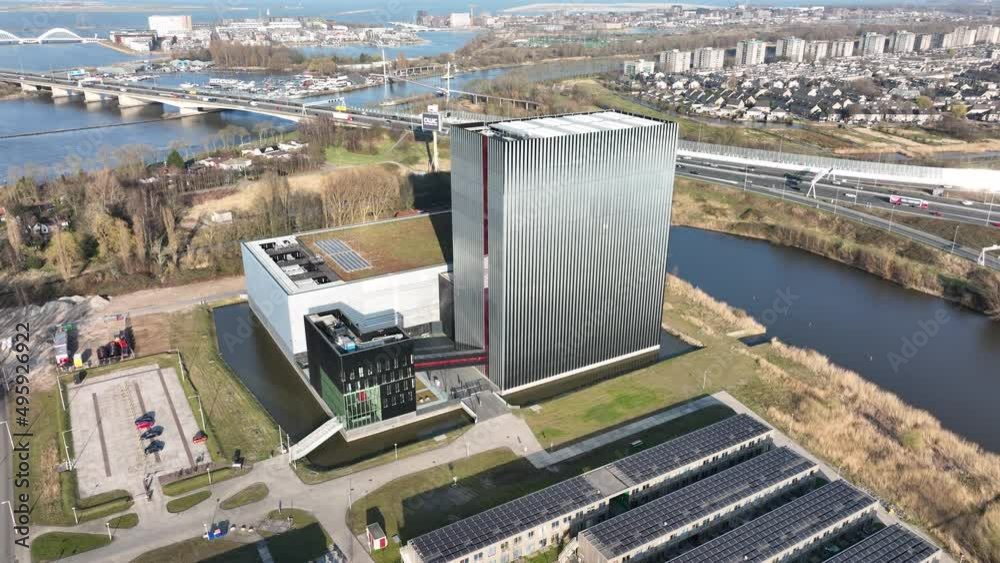 Modern datacenter building data internet technology business center ...