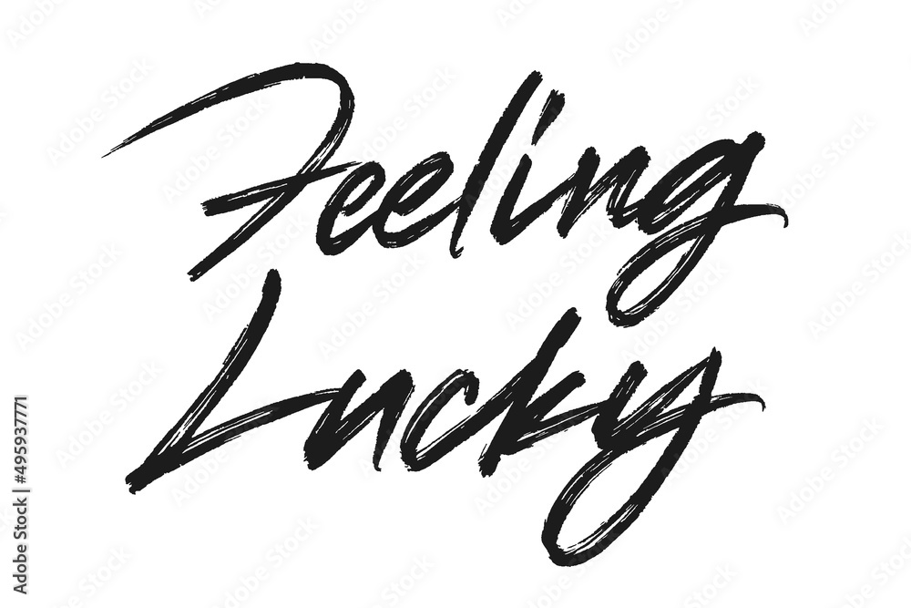 Feeling Lucky vector lettering Stock Vector | Adobe Stock