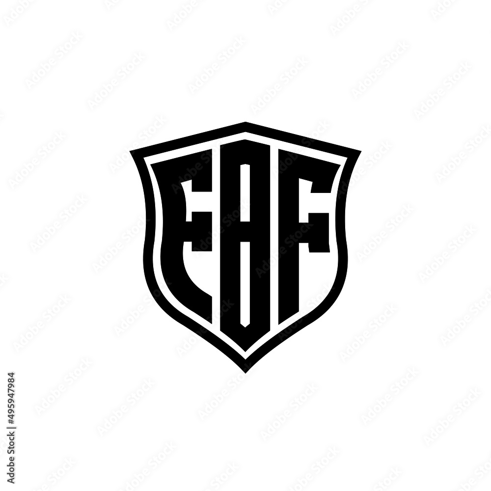 FBF letter logo design with white background in illustrator, cube logo ...