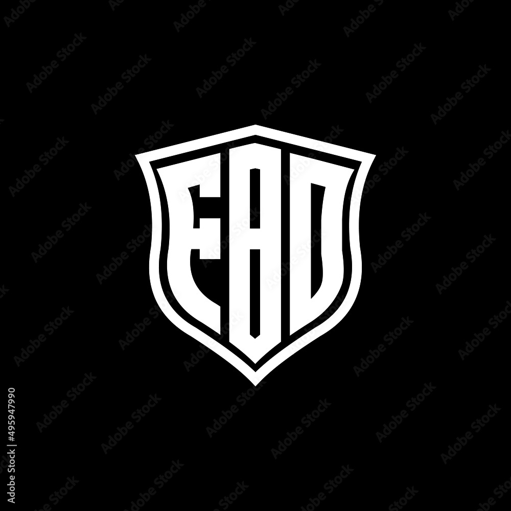FBO letter logo design with black background in illustrator, cube logo ...