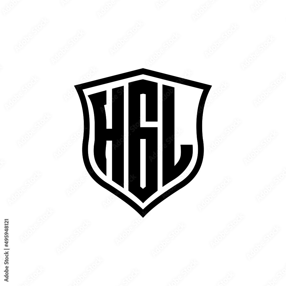 HGL letter logo design with white background in illustrator, cube logo ...