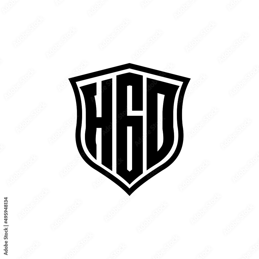 HGO letter logo design with white background in illustrator, cube logo ...