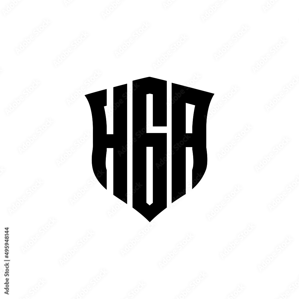 HGA letter logo design with white background in illustrator, cube logo ...
