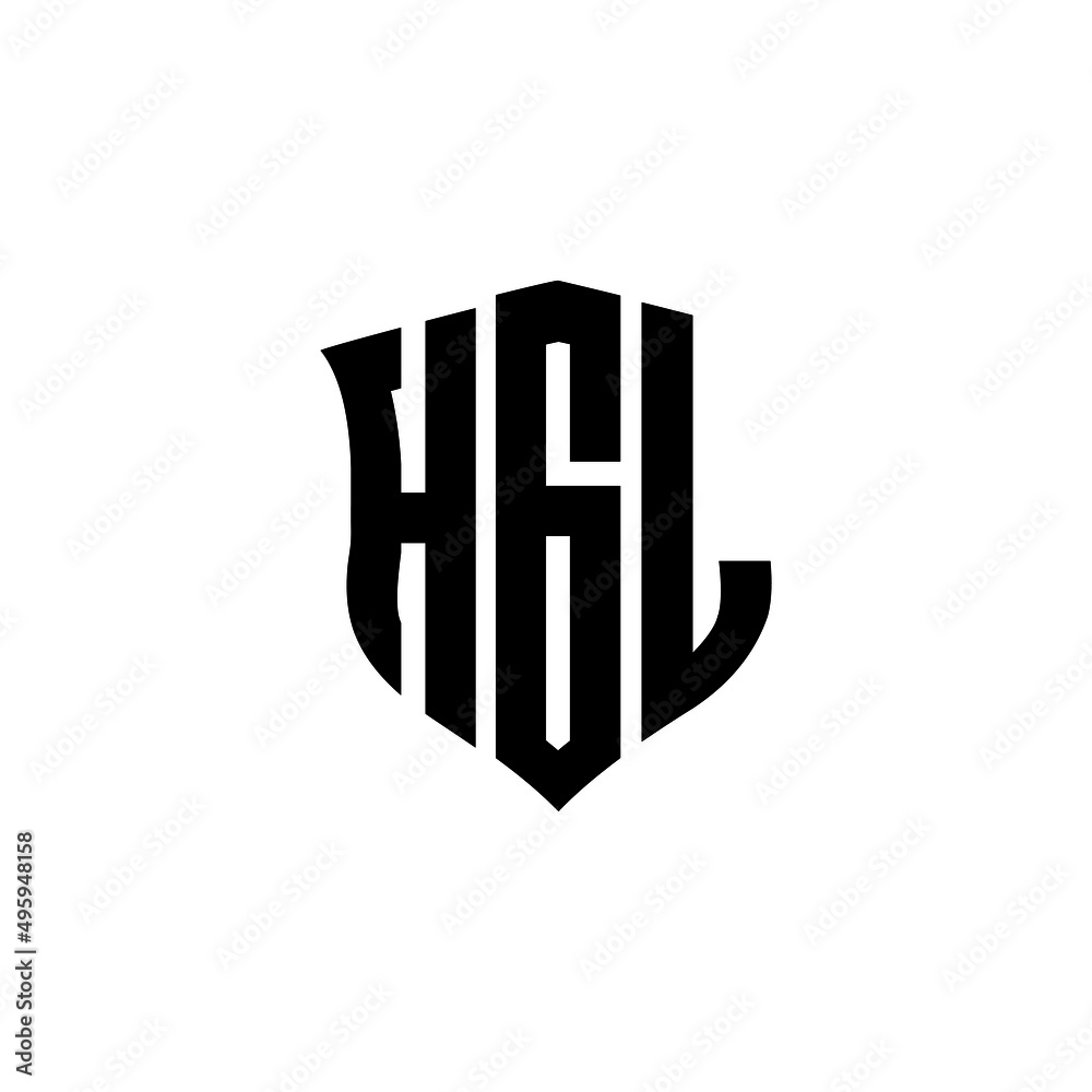 HGL letter logo design with white background in illustrator, cube logo ...