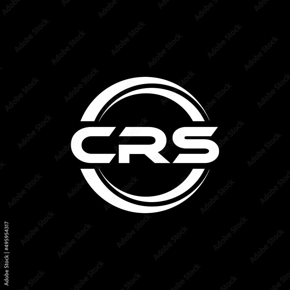 CRS letter logo design with black background in illustrator, vector ...