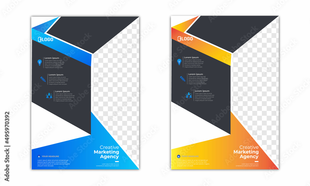 Modern digital marketing agency flyer template, Brochure template ...