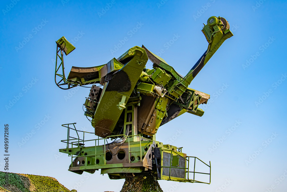 Russian S-125 quadruple launcher radar system. This missile system was ...