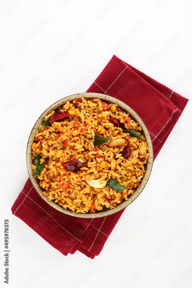 Tomato rice.spicy South Indian rice recipe Tomato pulao or Tomato Rice ...
