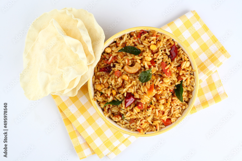 Tomato rice.spicy South Indian rice recipe Tomato pulao or Tomato Rice ...
