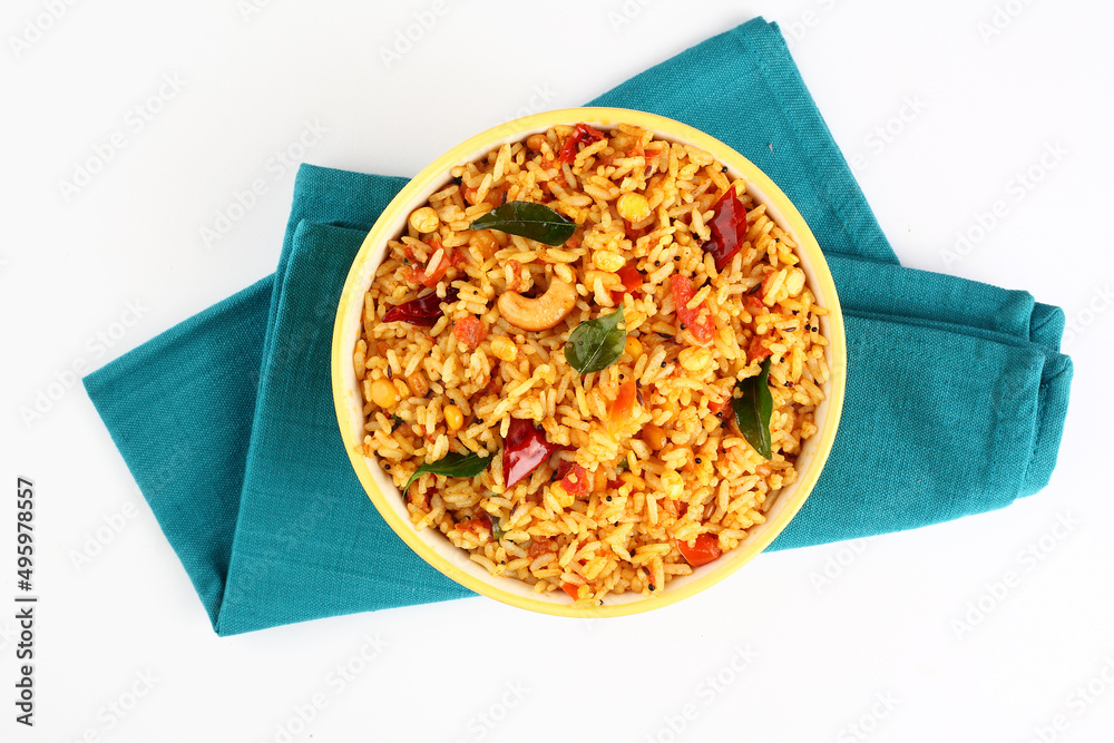 Tomato rice.spicy South Indian rice recipe Tomato pulao or Tomato Rice ...