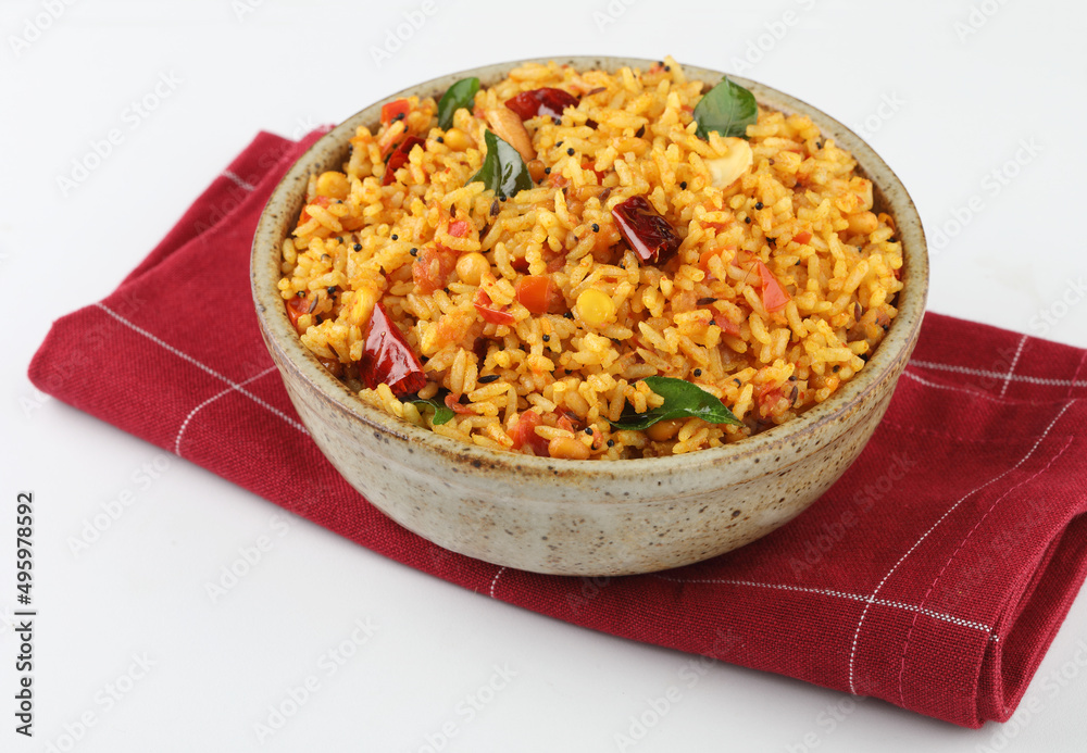 Tomato rice.spicy South Indian rice recipe Tomato pulao or Tomato Rice ...