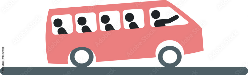 Isolated vector illustration of a car accelerating. Example of inertia ...