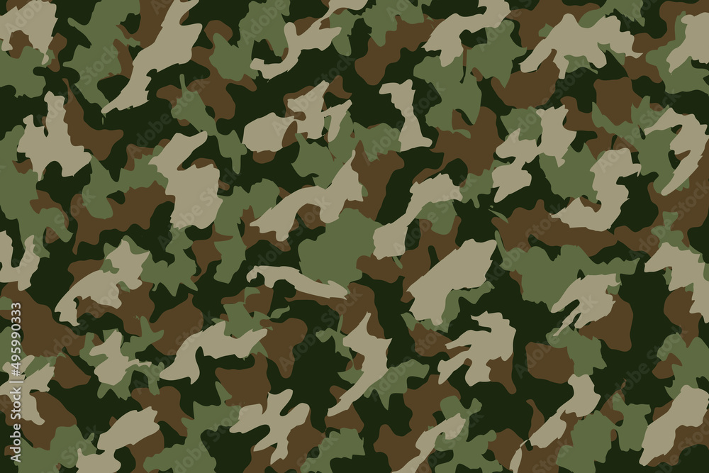 Khaki Camouflage Military Style Authentic Background Template - Green ...