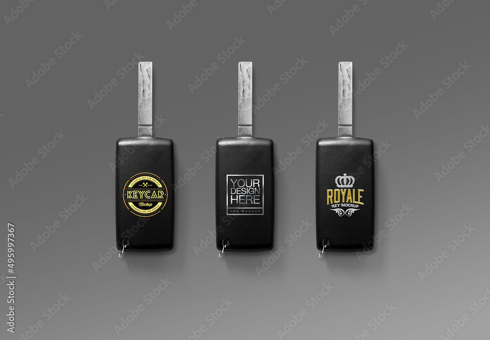 Car Key Logo Mockup Stock Template | Adobe Stock