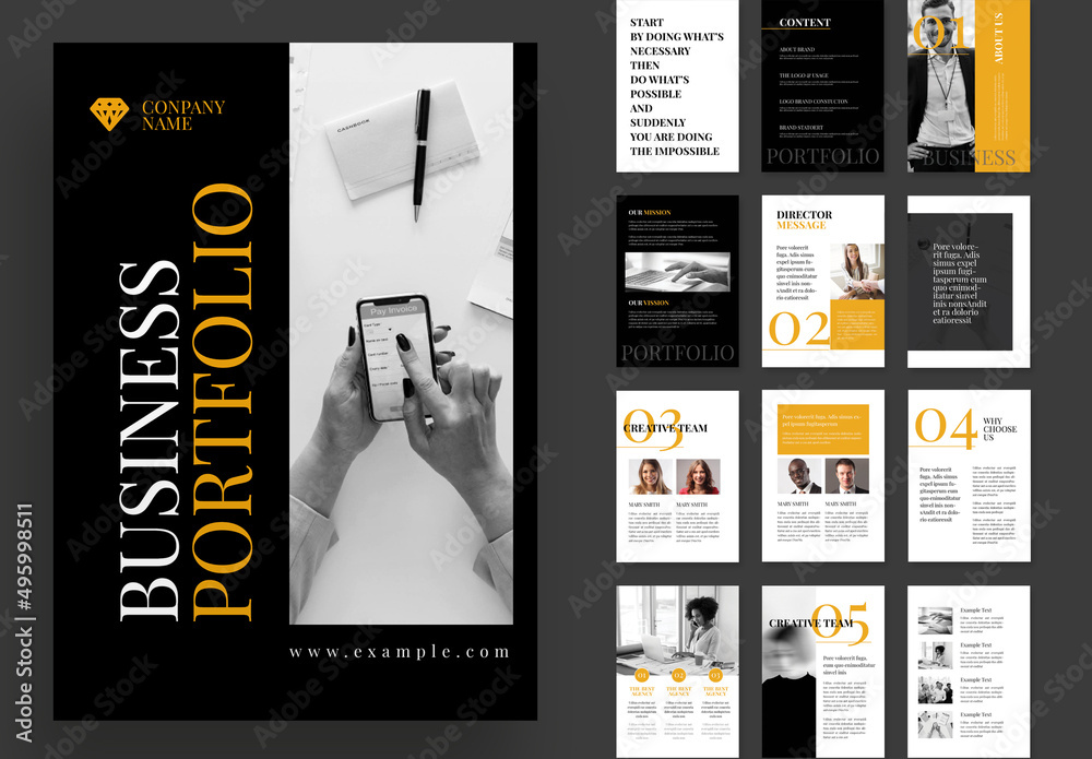 Business Portfolio Stock Template | Adobe Stock