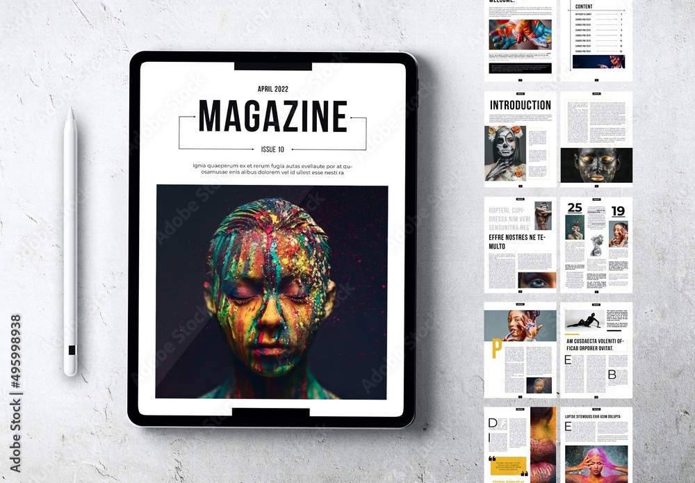 E-Magazine Layout Stock Template | Adobe Stock