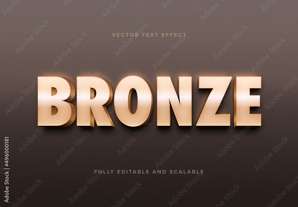 Bronze Text Vector Art Effect Mockup Stock Template | Adobe Stock