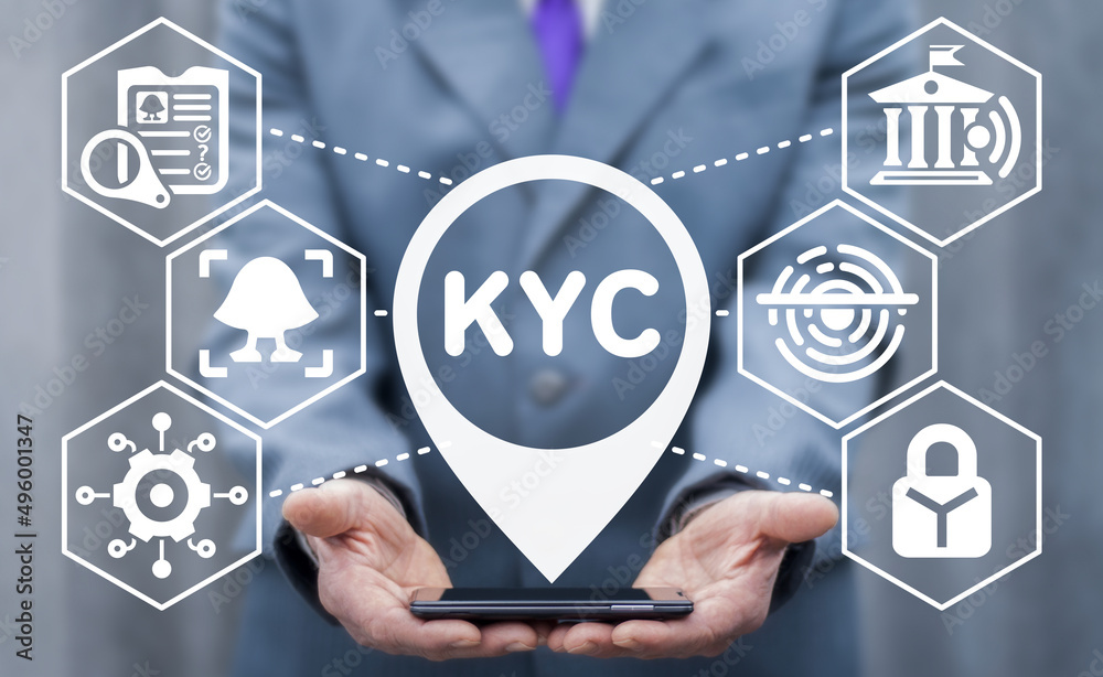 Concept of KYC Know Your Customer Technology. KYC Security Protocol ...