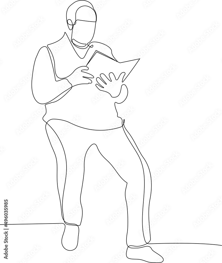 Continuous one line drawing of Old people at armchair concept ...